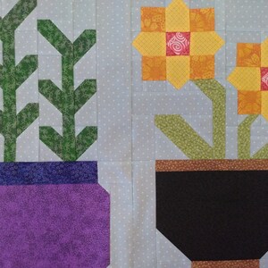 Flowerpot and Succulent Sampler Quilt Pattern Combo Pack Pdf - Etsy