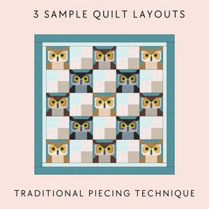 Owl Quilt Block Pdf Pattern - Etsy