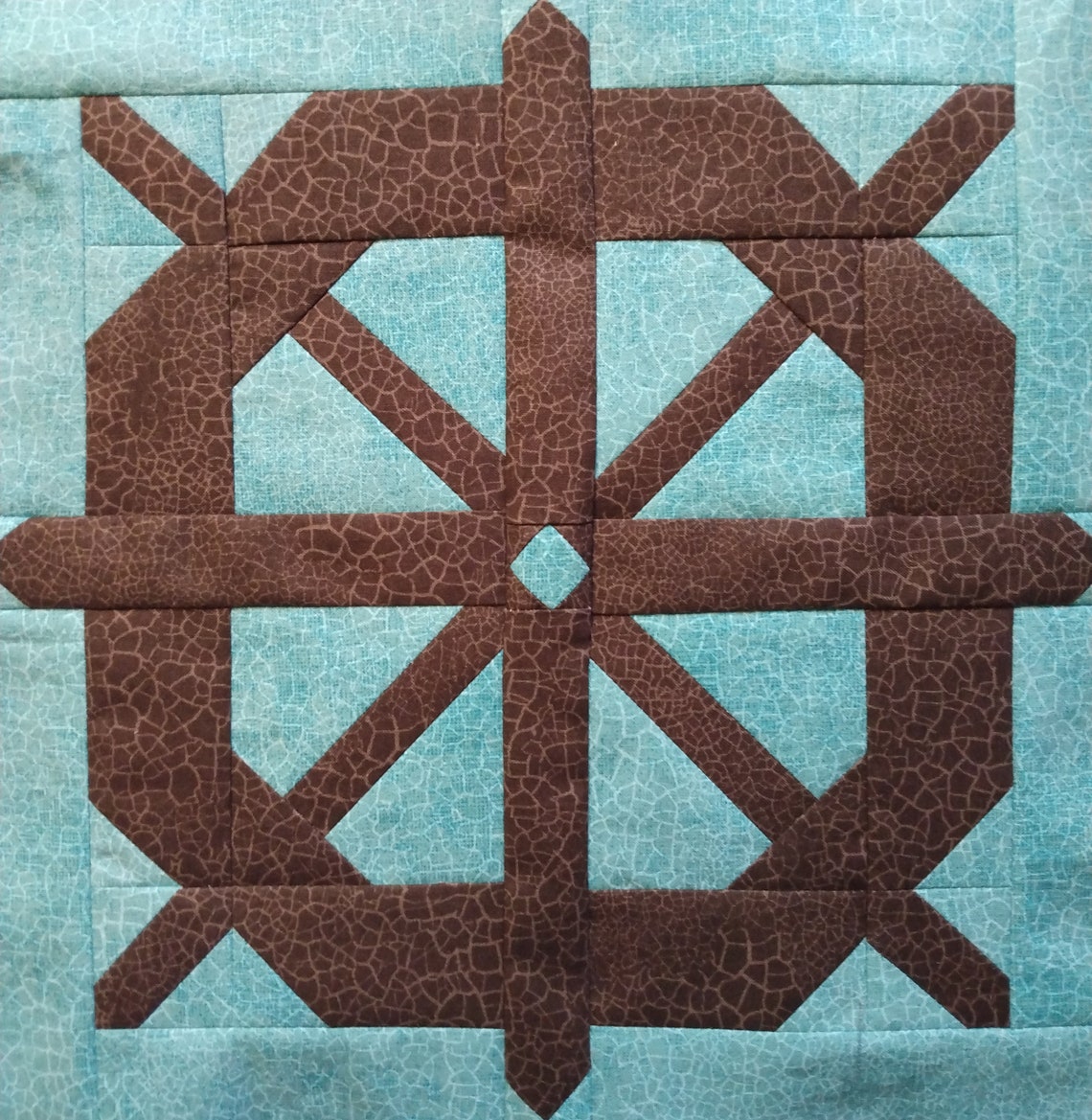 Helm ship Steering Wheel Quilt Block PDF Pattern - Etsy