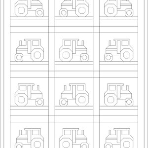 Tractor Quilt Block Pdf Pattern - Etsy