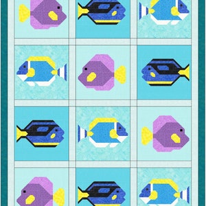 Tang Trio Quilt Block Bundle Pdf Fish Quilt Block Patterns - Etsy