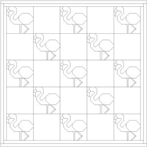 Flamingo Quilt Block Pdf Pattern - Etsy