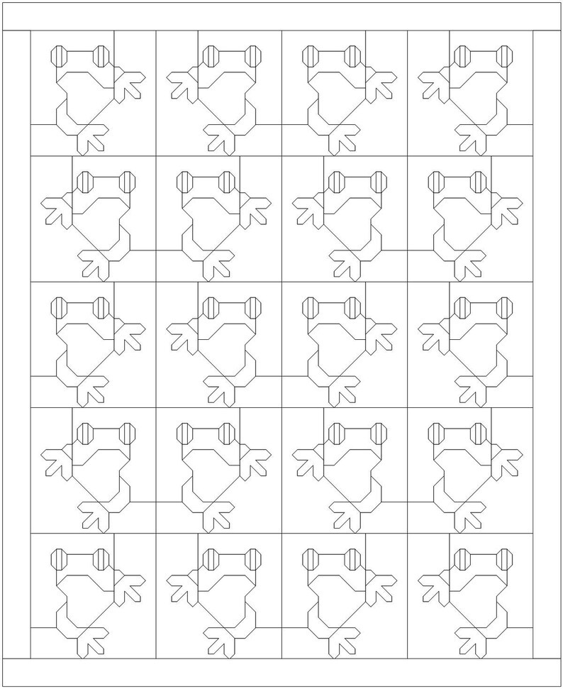 Tree Frog Quilt Block Pdf Pattern - Etsy