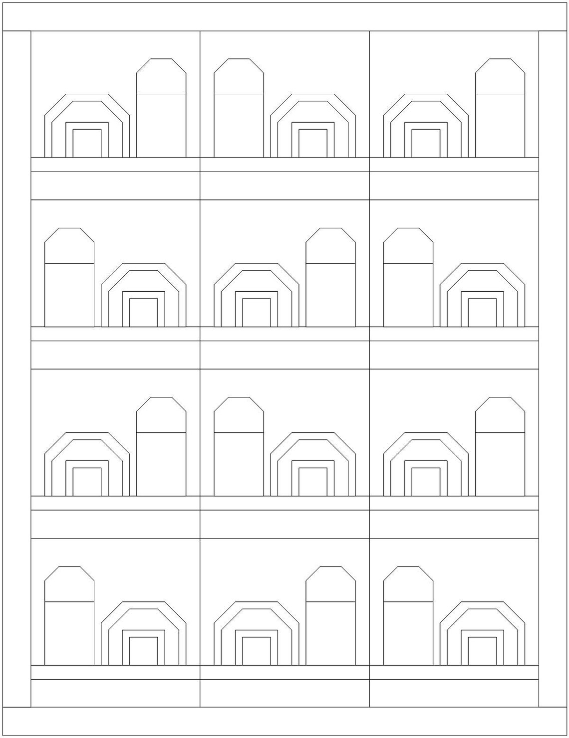 Barn and Silo Quilt Block Pattern - Etsy Canada