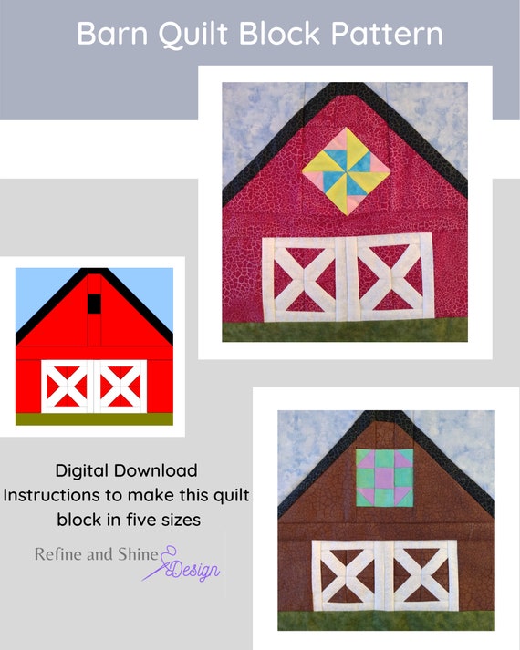 Barn Quilt Block PDF Pattern | Etsy