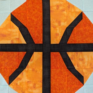 Basketball Quilt Block PDF Pattern - Etsy