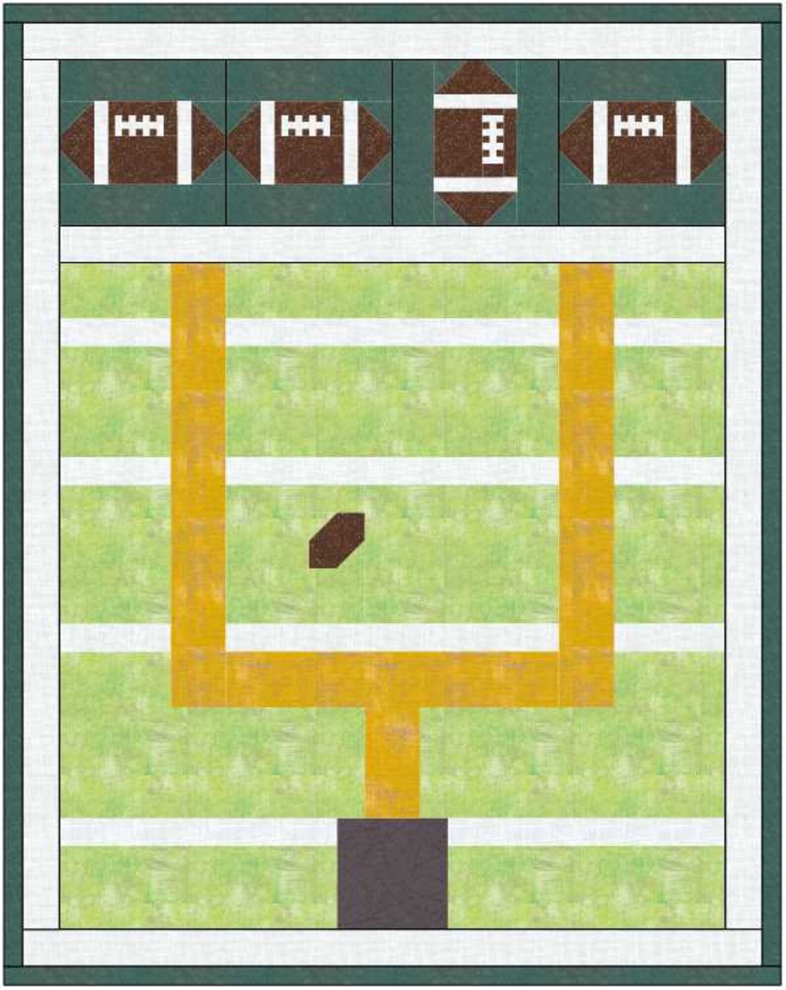 Football Fan Quilt Pattern Pack Downloadable PDF - Etsy