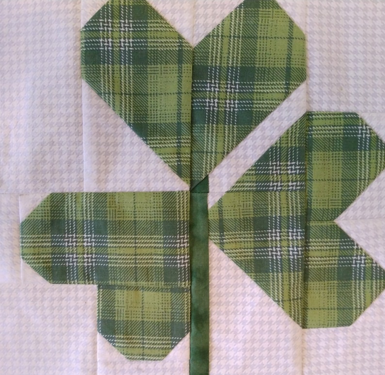 Shamrock Clover Quilt Block PDF Pattern | Etsy