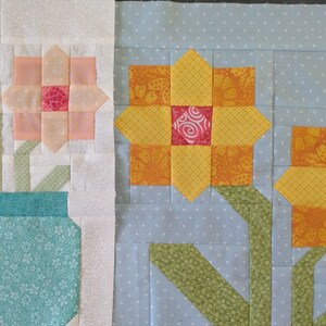 Spring Flower Quilt Block Pdf Pattern - Etsy