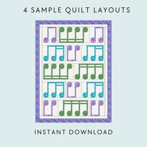Music Note Quilt Block Pdf Pattern - Etsy