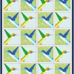 Hummingbird Quilt Block Pattern - Etsy