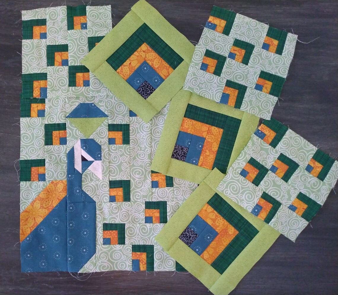 Peacock Quilt Block Pdf Pattern - Etsy