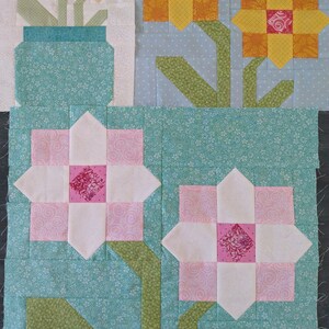 Spring Flower Quilt Block Pdf Pattern - Etsy