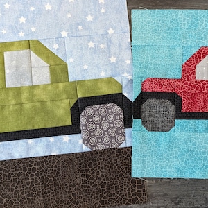 Automobile Quilt Block Pattern Pack. Instant Download of 5 Vehicle ...