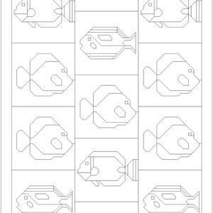 Tang Trio Quilt Block Bundle Pdf Fish Quilt Block Patterns - Etsy