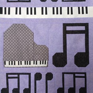 Piano and Music Note Quilt Pattern Pack - Etsy