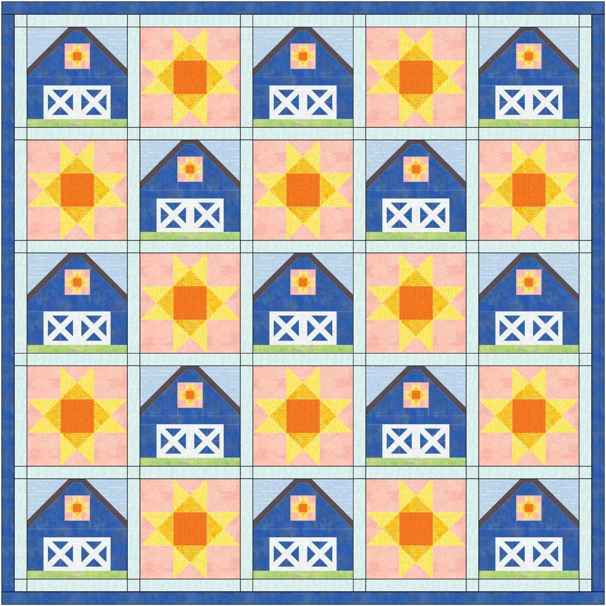 Barn Quilt Block PDF Pattern - Etsy Canada
