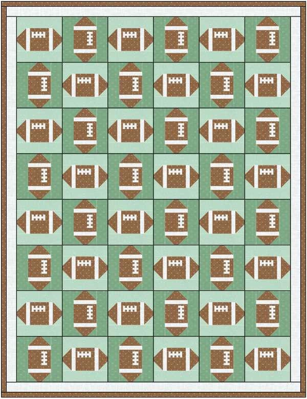 Football Quilt Block PDF Pattern - Etsy
