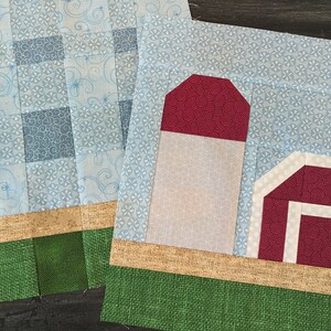 Barn and Silo Quilt Block Pattern - Etsy Canada