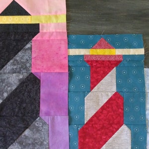 Lighthouse Quilt Block Pdf Pattern - Etsy