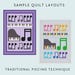 Piano and Music Note Quilt Pattern Pack - Etsy Canada