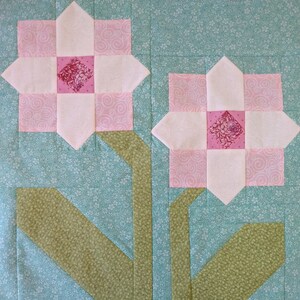 Spring Flower Quilt Block Pdf Pattern - Etsy