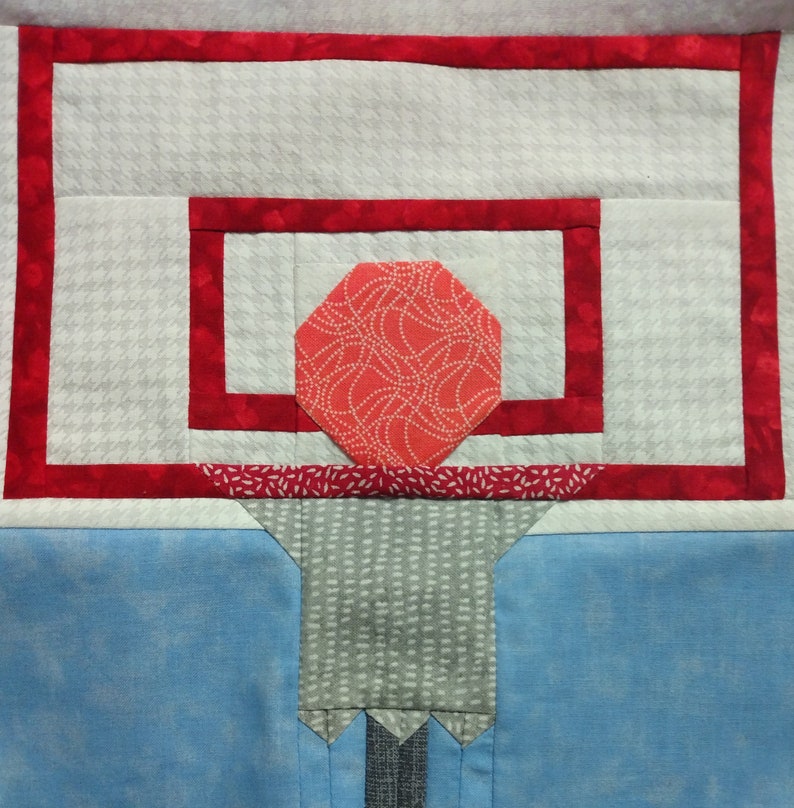 Basketball Hoop Quilt Block PDF Pattern - Etsy
