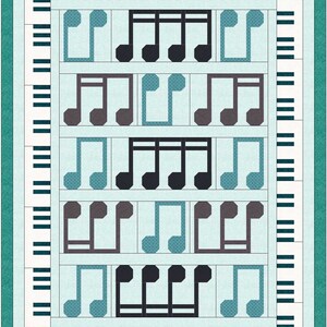 Piano and Music Note Quilt Pattern Pack - Etsy