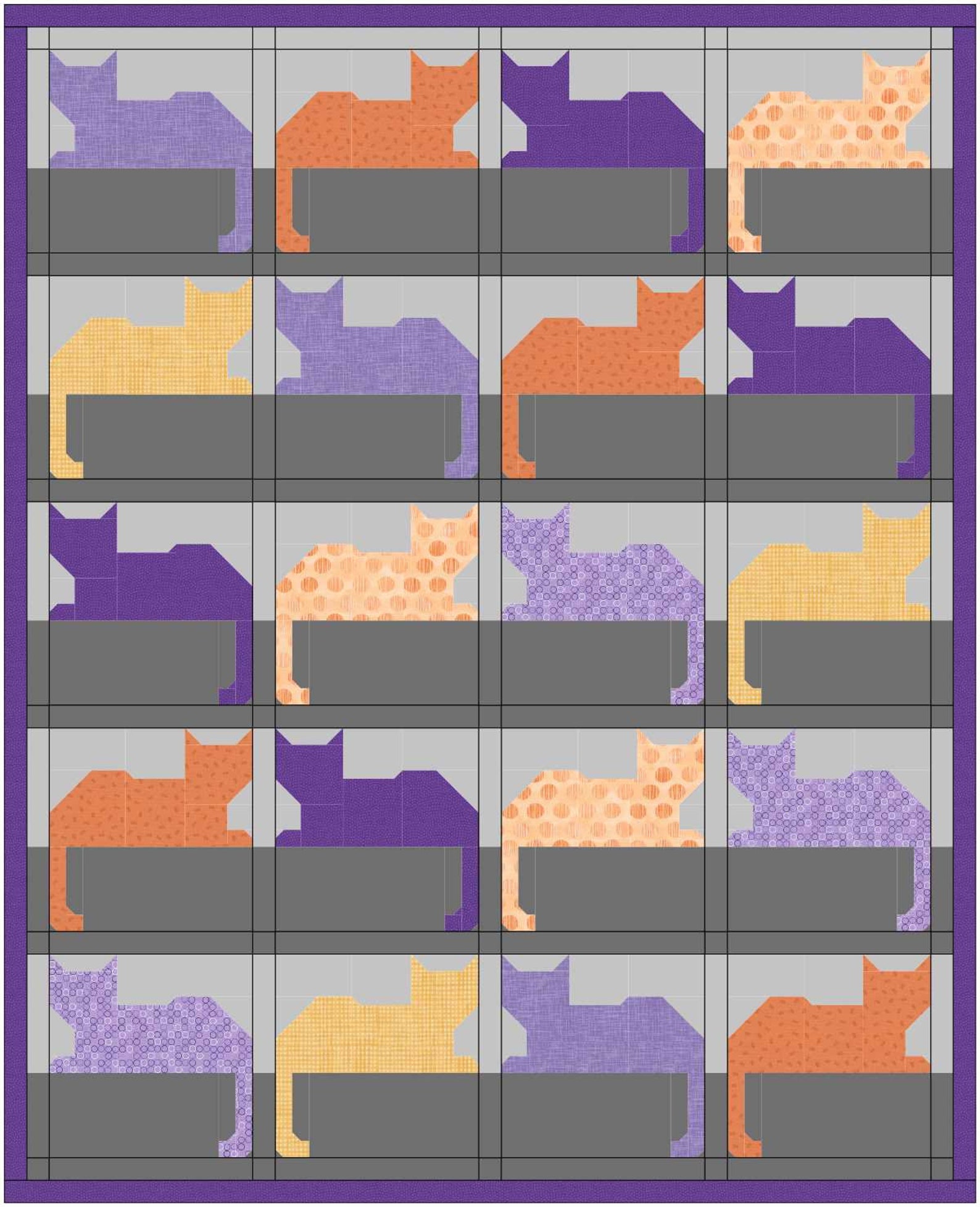 Cat Quilt Block PDF Pattern - Etsy