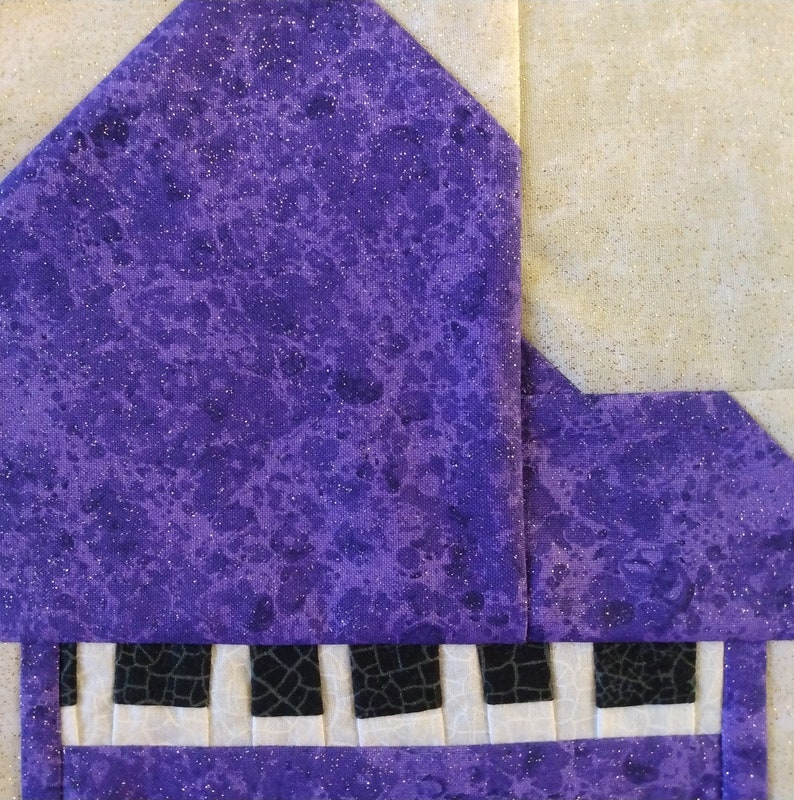Piano keyboard Quilt Block PDF Pattern - Etsy