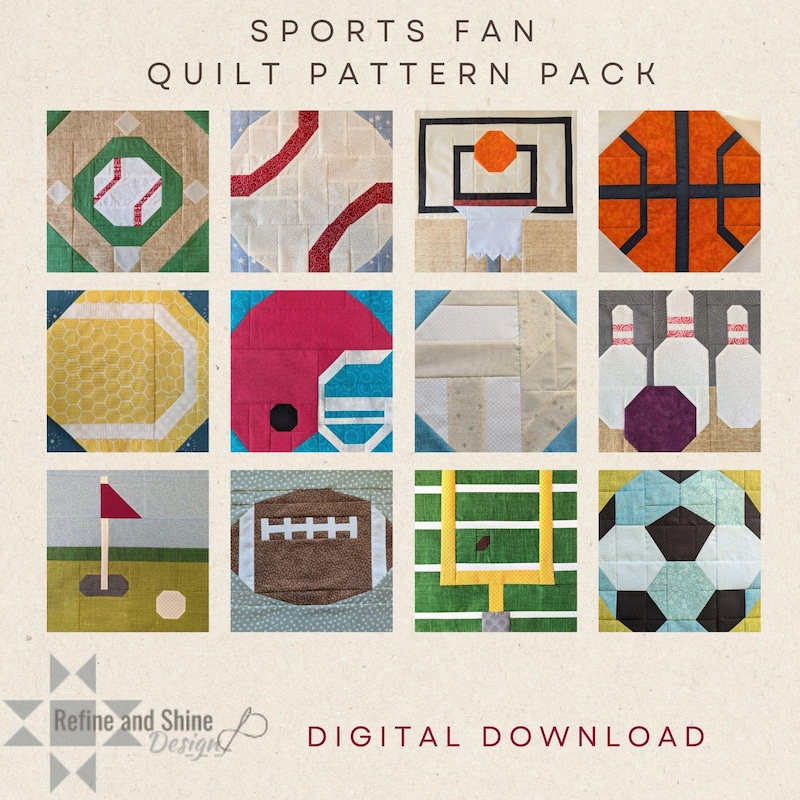 Basketball Quilt Pattern Blocks - Etsy