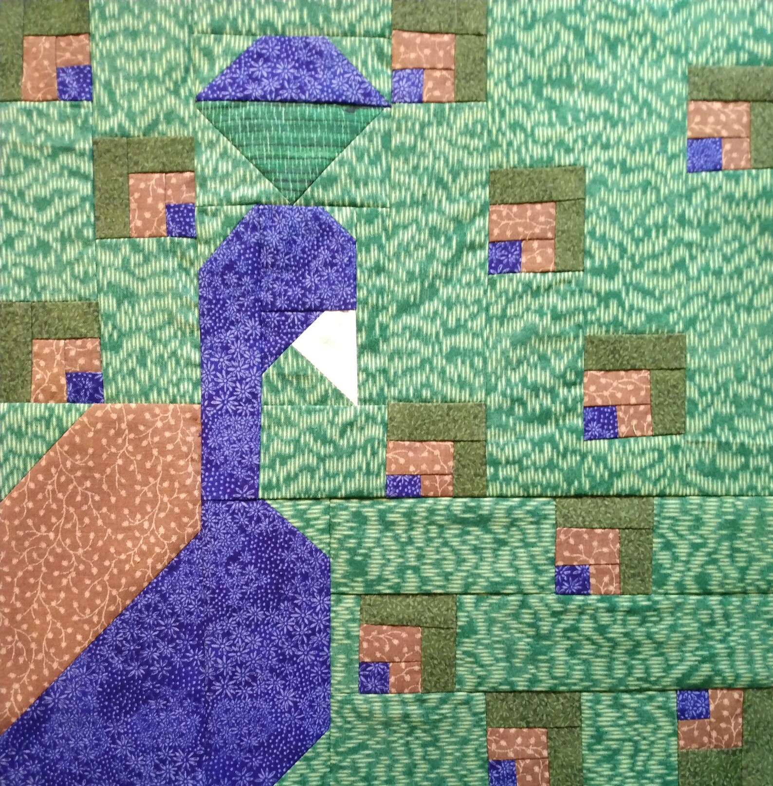 Peacock Quilt Block Pdf Pattern | Etsy