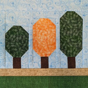 Tree Trio Quilt Block Pattern Pack, Set of Three Tree Themed Quilt ...