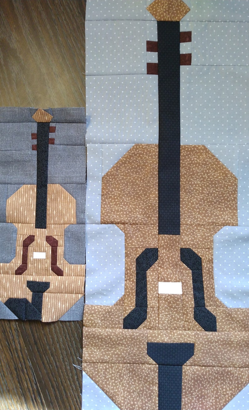 Violin & Cello Quilt Block PDF Pattern - Etsy