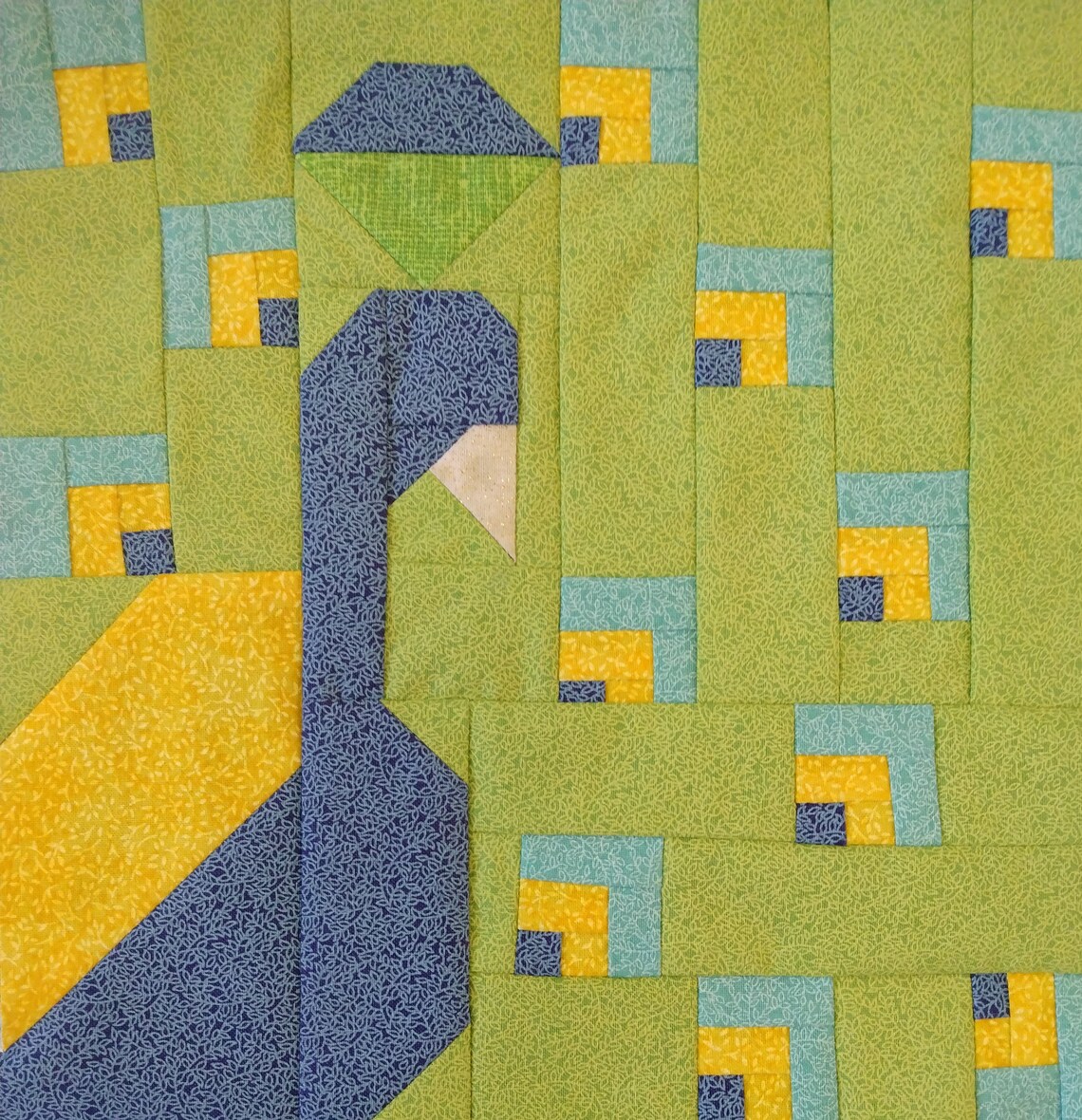 Peacock Quilt Block Pdf Pattern | Etsy