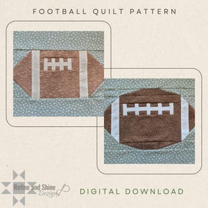 Football Quilt Block PDF Pattern - Etsy