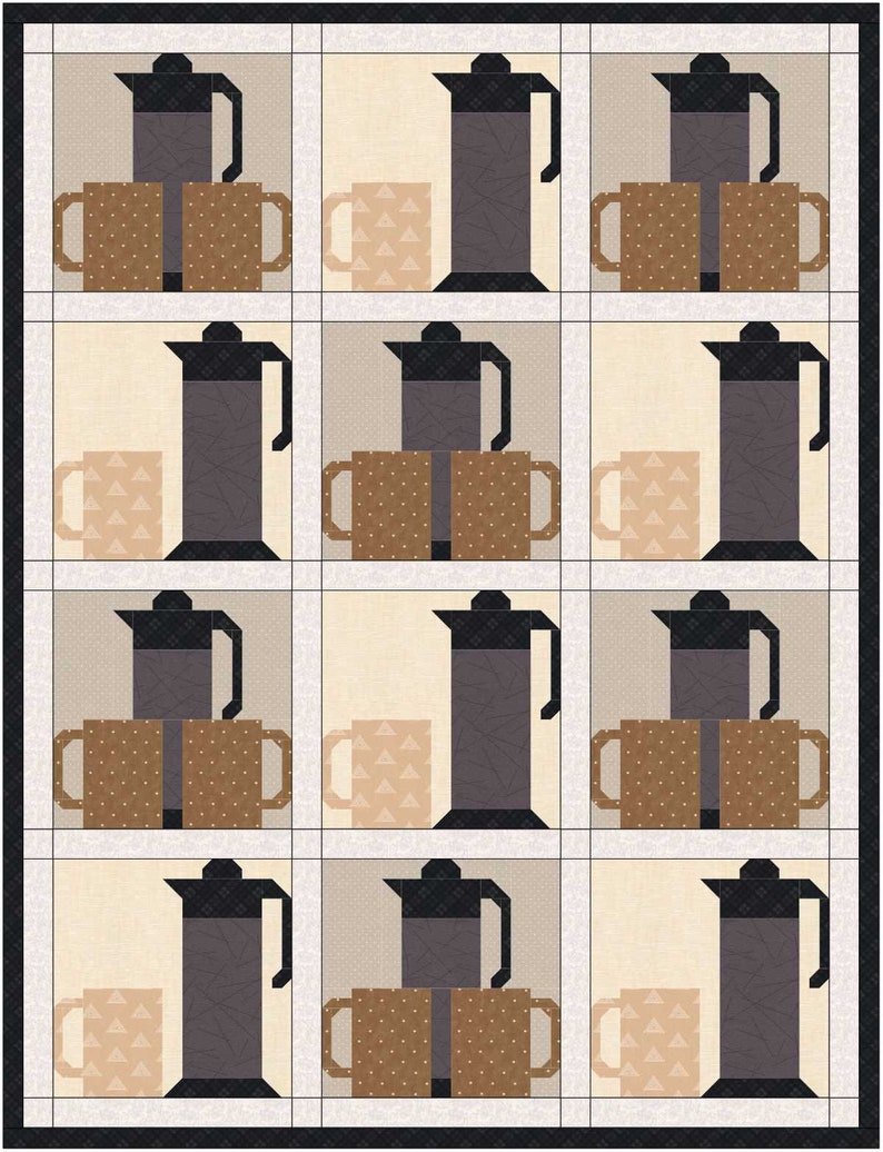 Coffee for One or Two Quilt Block PDF Pattern - Etsy