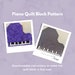 Piano keyboard Quilt Block PDF Pattern - Etsy
