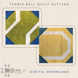 Tennis Ball Quilt Block Pdf Pattern Instant Download - Etsy