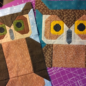 Owl Quilt Block Pdf Pattern - Etsy