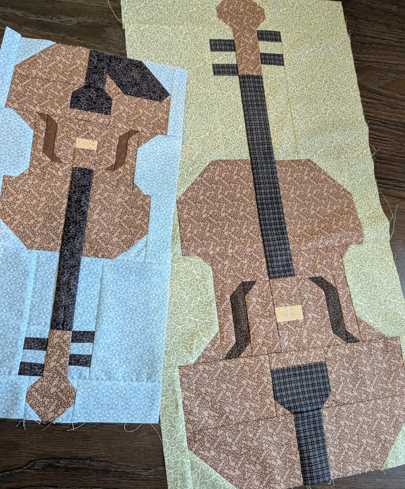 Violin & Cello Quilt Block PDF Pattern - Etsy