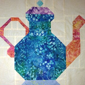Teapot Quilt Block Downloadable PDF Pattern - Etsy