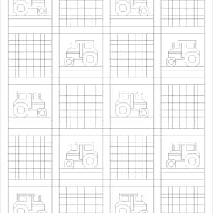 Tractor Quilt Block Pdf Pattern - Etsy