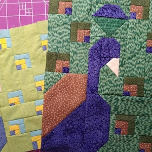 Peacock Quilt Block Pdf Pattern | Etsy