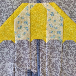 Rainy Day Umbrella Quilt Block PDF Pattern - Etsy