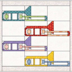 Trombone Quilt Block PDF Pattern - Etsy
