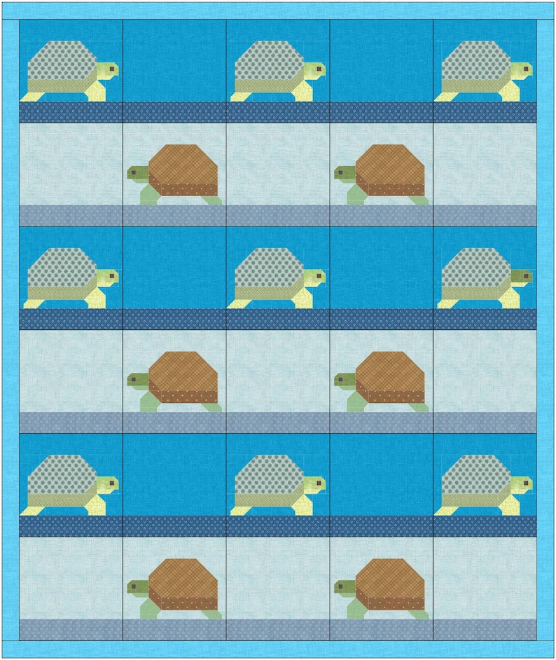 Tortoise Turtle Quilt Block Pdf Pattern - Etsy