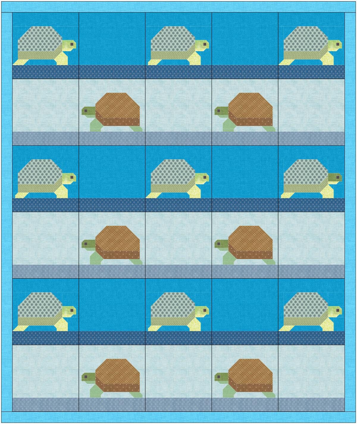Tortoise Turtle Quilt Block Pdf Pattern - Etsy Canada