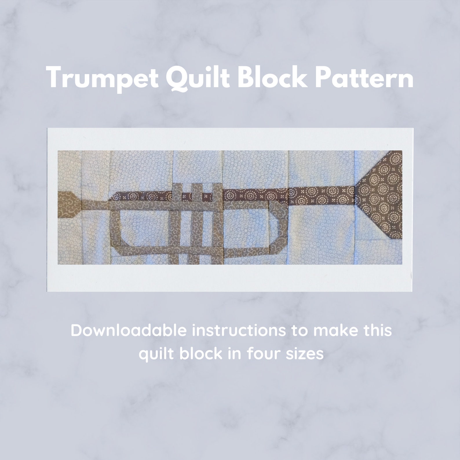 Trumpet Quilt Block PDF Pattern | Etsy