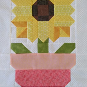 Sunflower Quilt Block Pdf Pattern - Etsy
